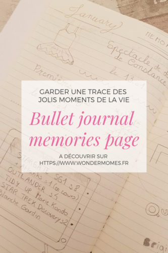 Bullet journal : page memories - Wondermomes