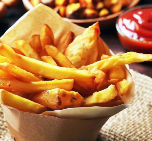 Recette de King fries : frites sauce cheddar